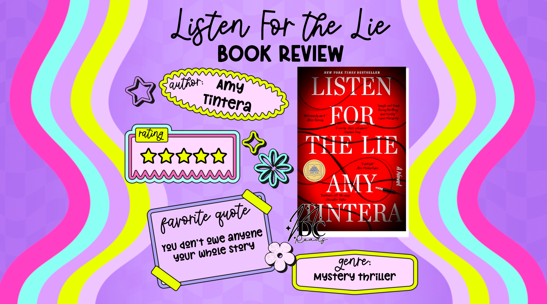 Book Review: Listen for the Lie by Amy Tintera – Neace Design Co ...