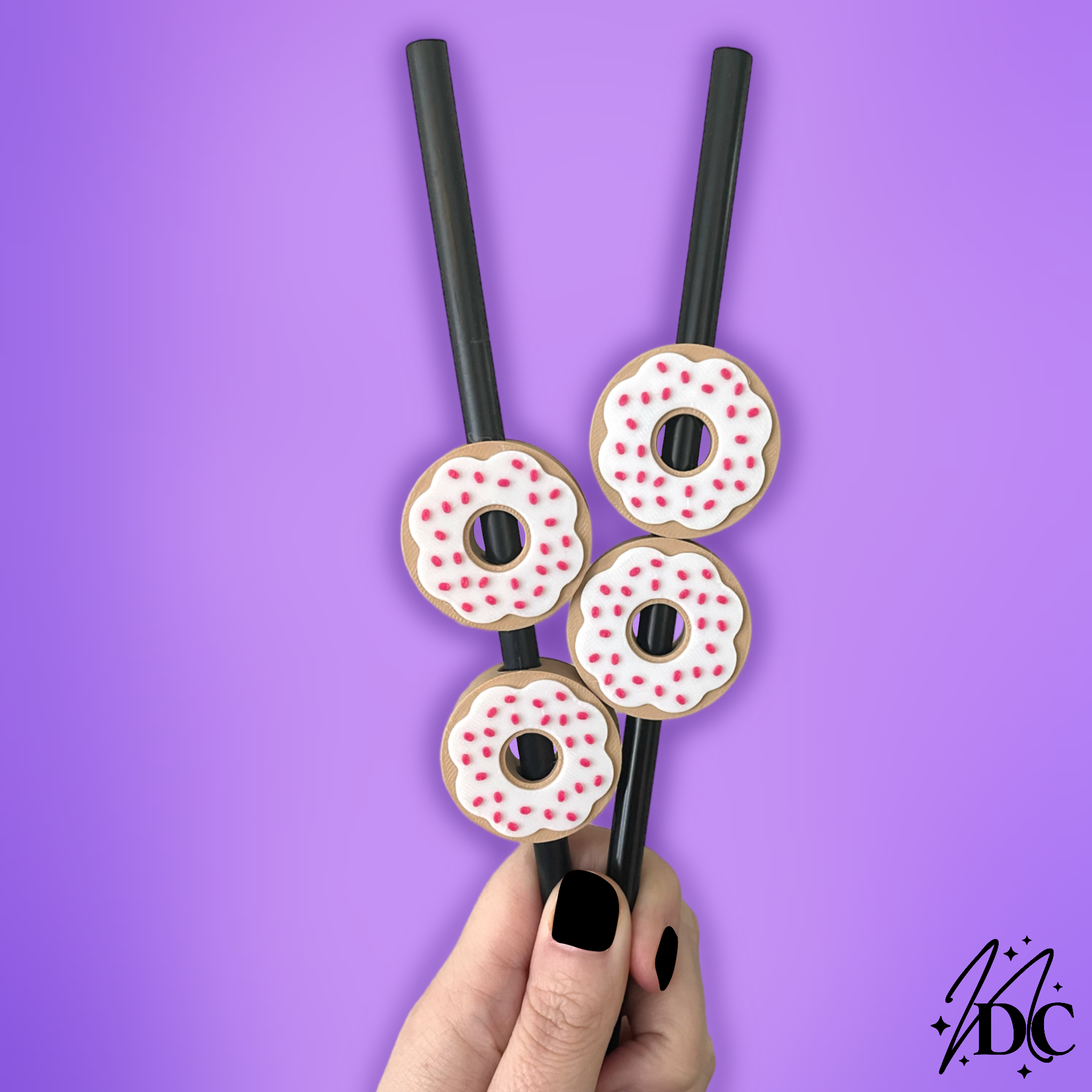 Donut 3D Straw Topper – Neace Design Co. Digital Designs