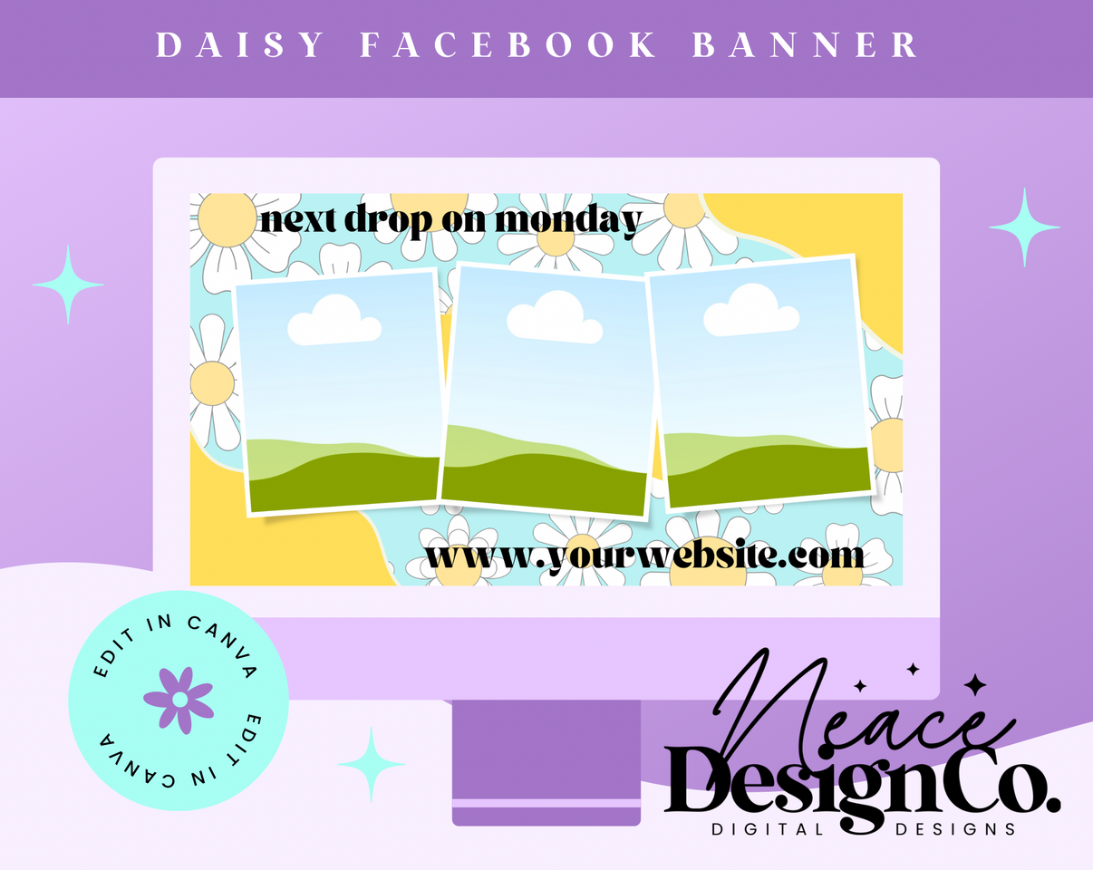 Editable Daisy Facebook Cover Photo – Neace Design Co. Digital Designs