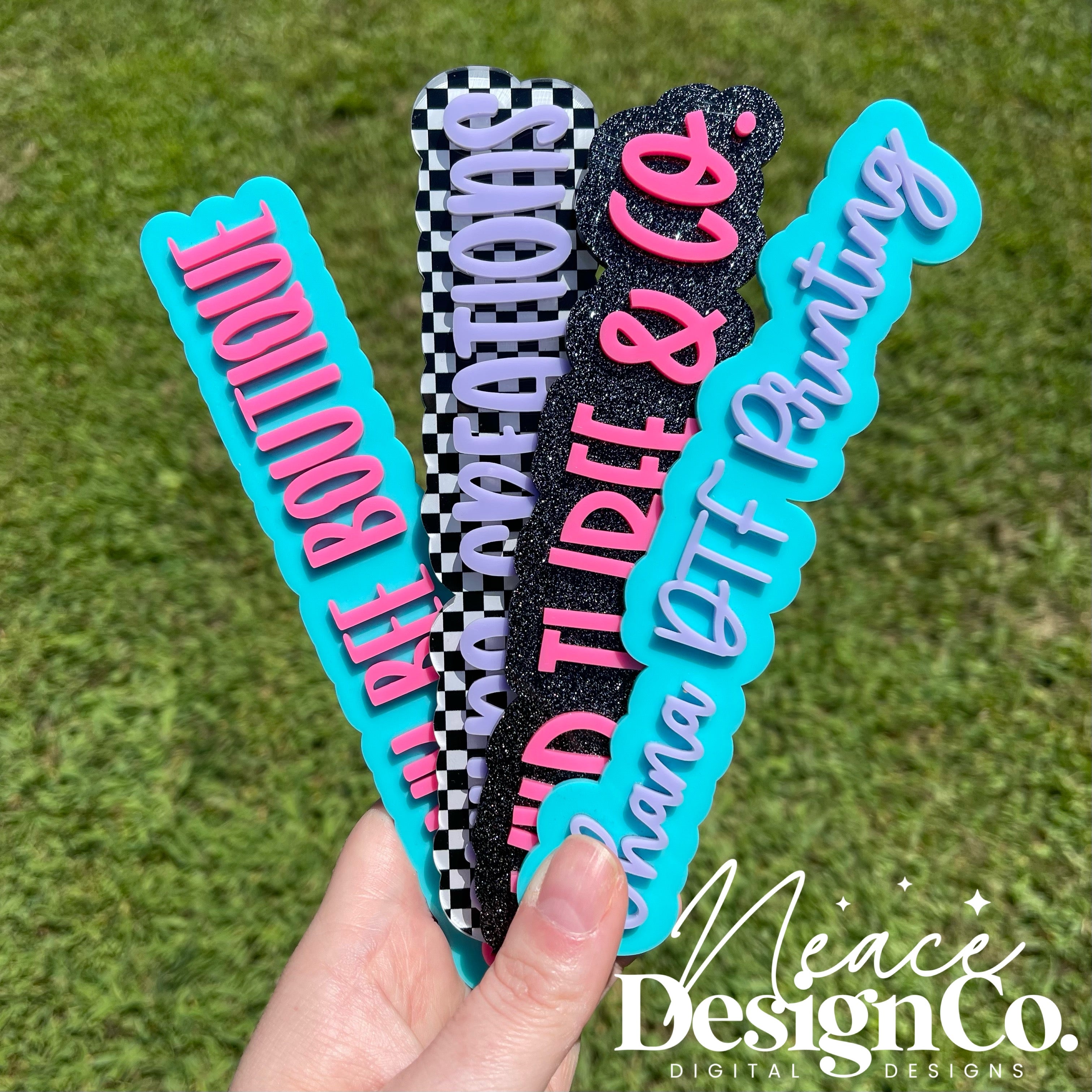 7 Inch Acrylic Physical Watermark – Neace Design Co. Digital Designs