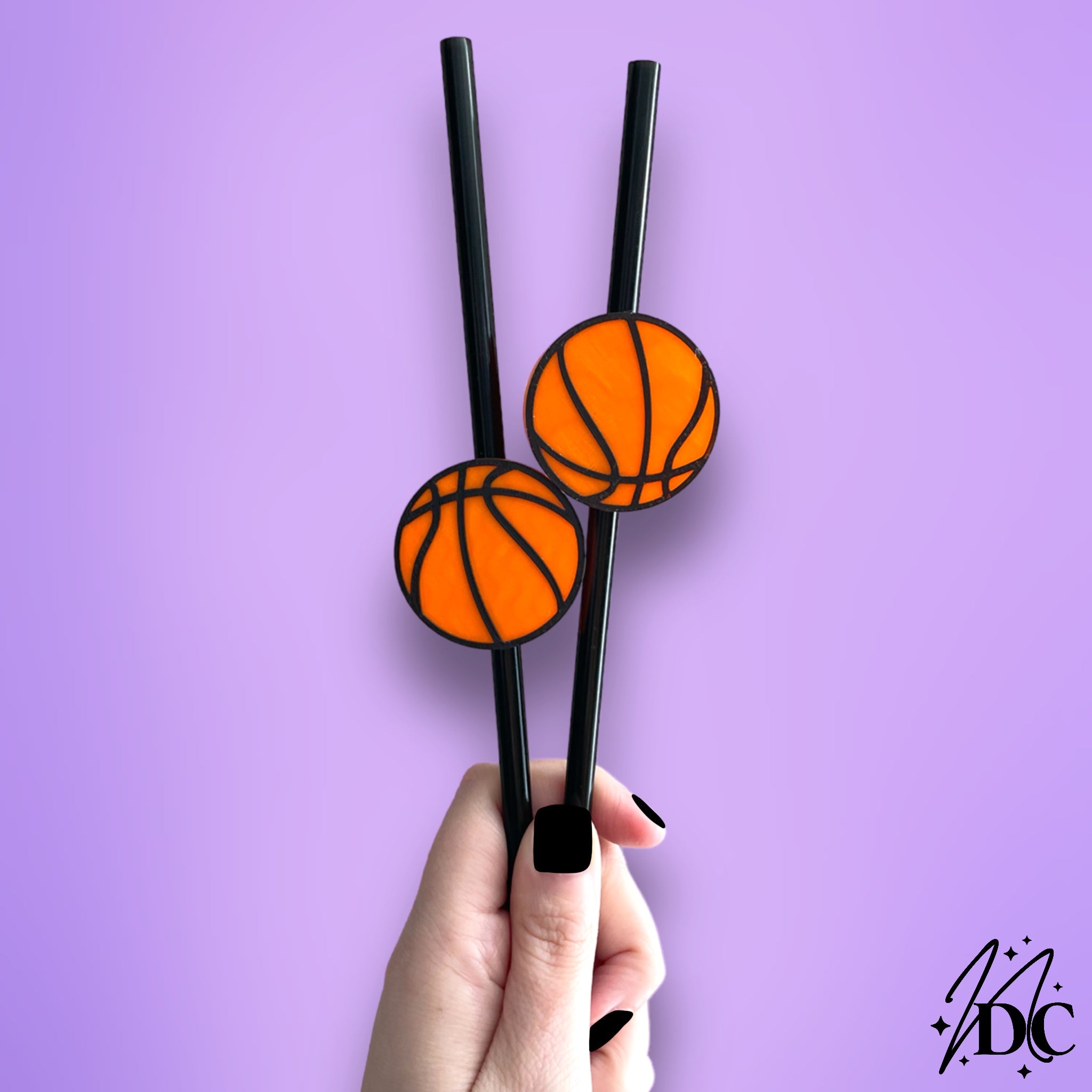Basketball 3D Straw Topper – Neace Design Co. Digital Designs