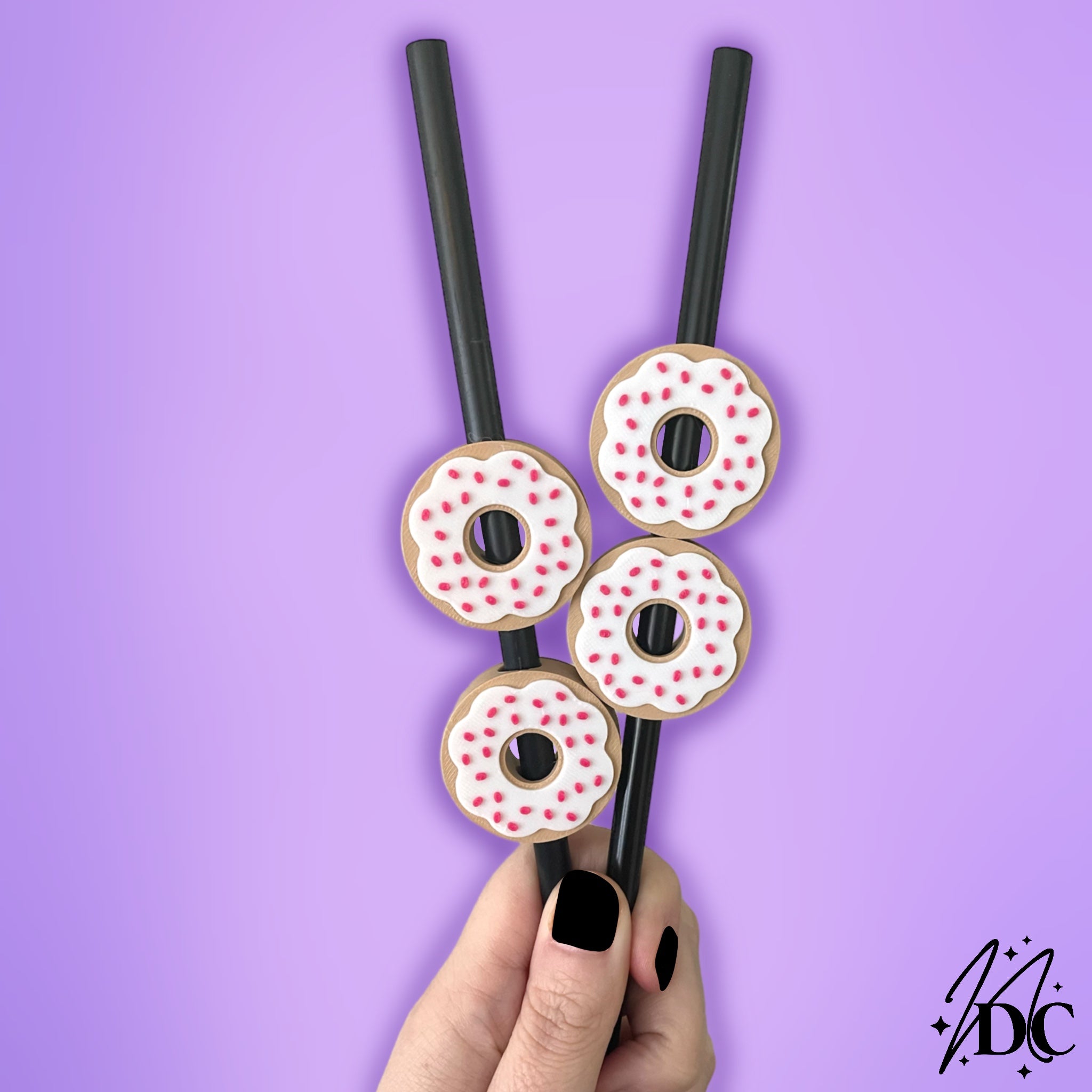 Donut 3D Straw Topper – Neace Design Co. Digital Designs