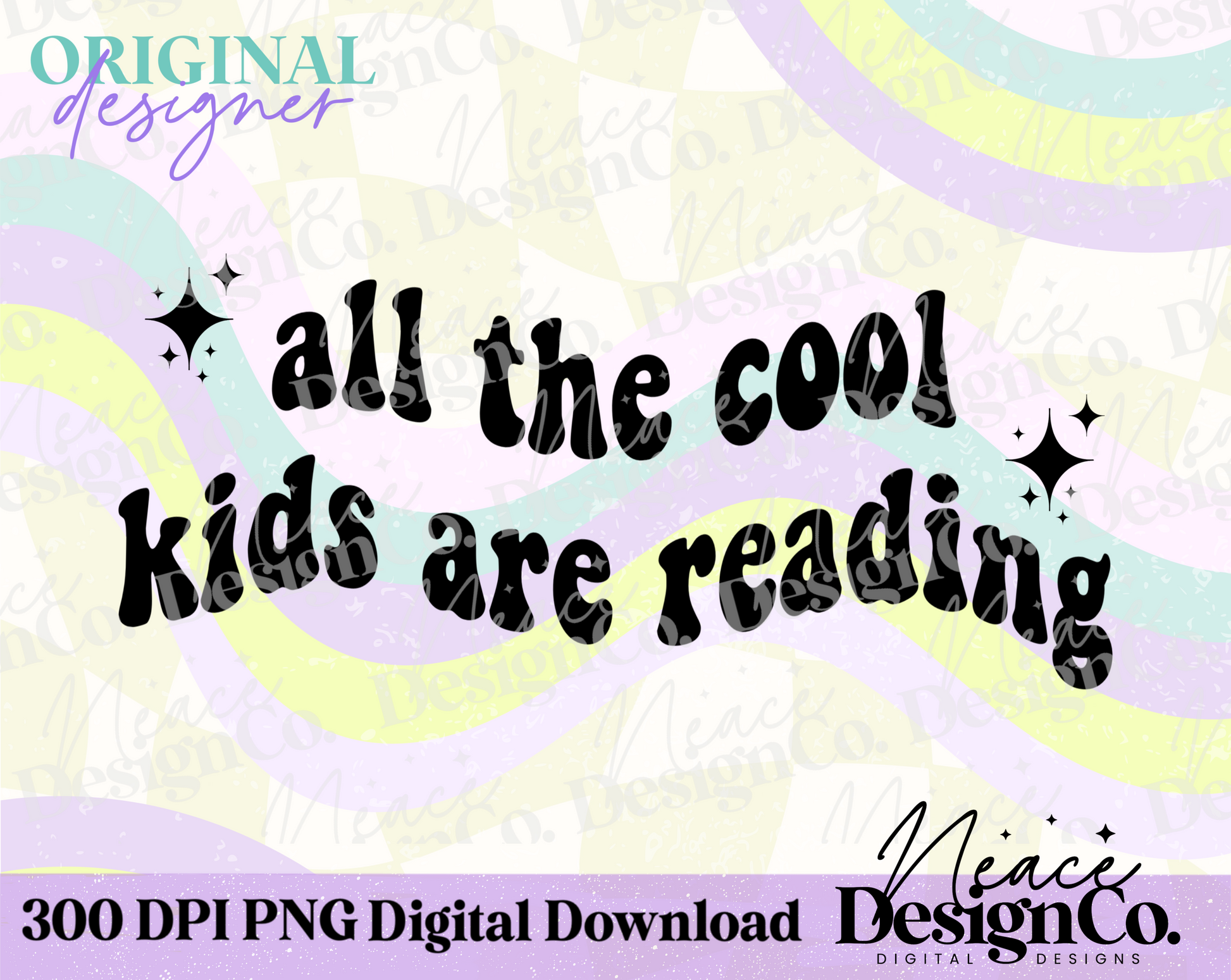 All the Cool Kids are Reading Digital PNG – Neace Design Co. Digital ...