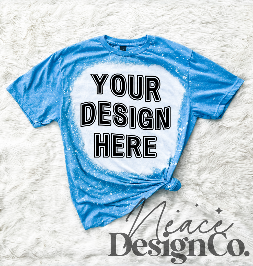 Gildan Heather Sapphire Bleached Mockup Digital Download – Neace Design ...