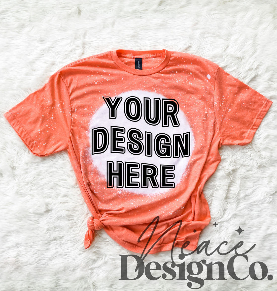 Gildan Heather Orange Bleached Mockup Digital Download – Neace Design ...