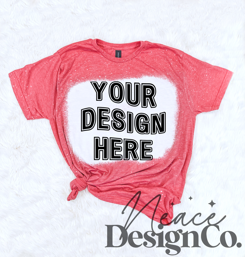 Gildan Heather Red Bleached Mockup Digital Download – Neace Design Co ...